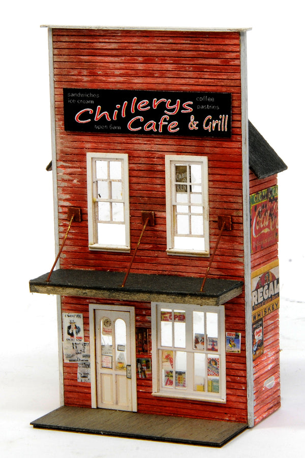 Chillery' Cafe - Front Only - HO scale kit #2150 – Banta Modelworks